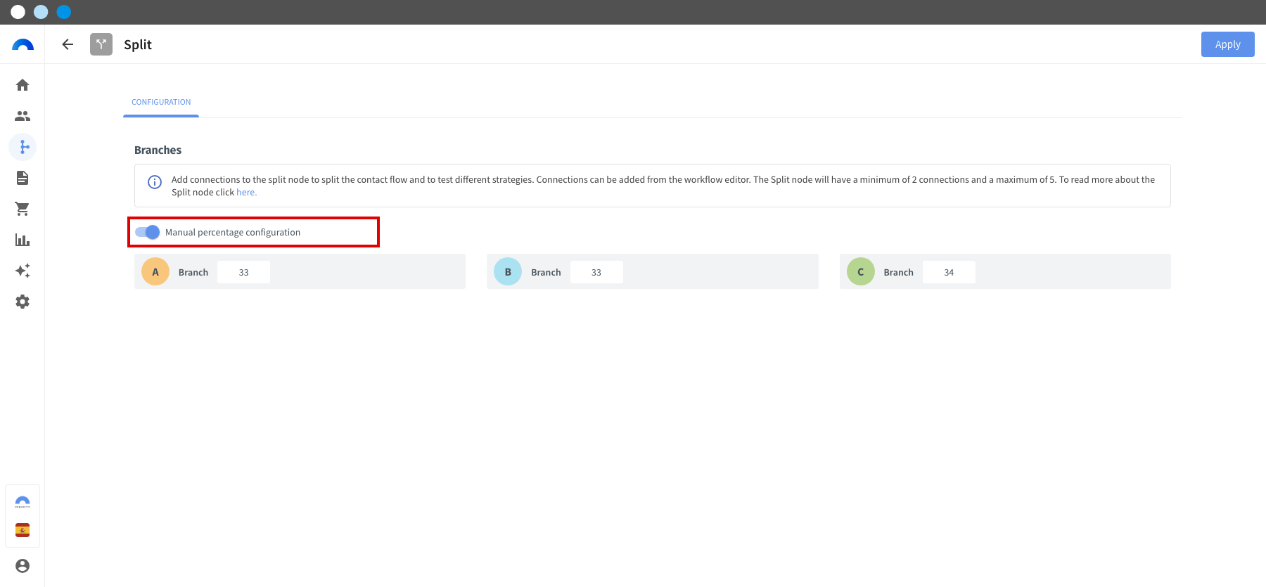 "Split" node – Help Center