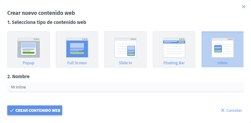 Contenido web de tipo inline – Centro de ayuda