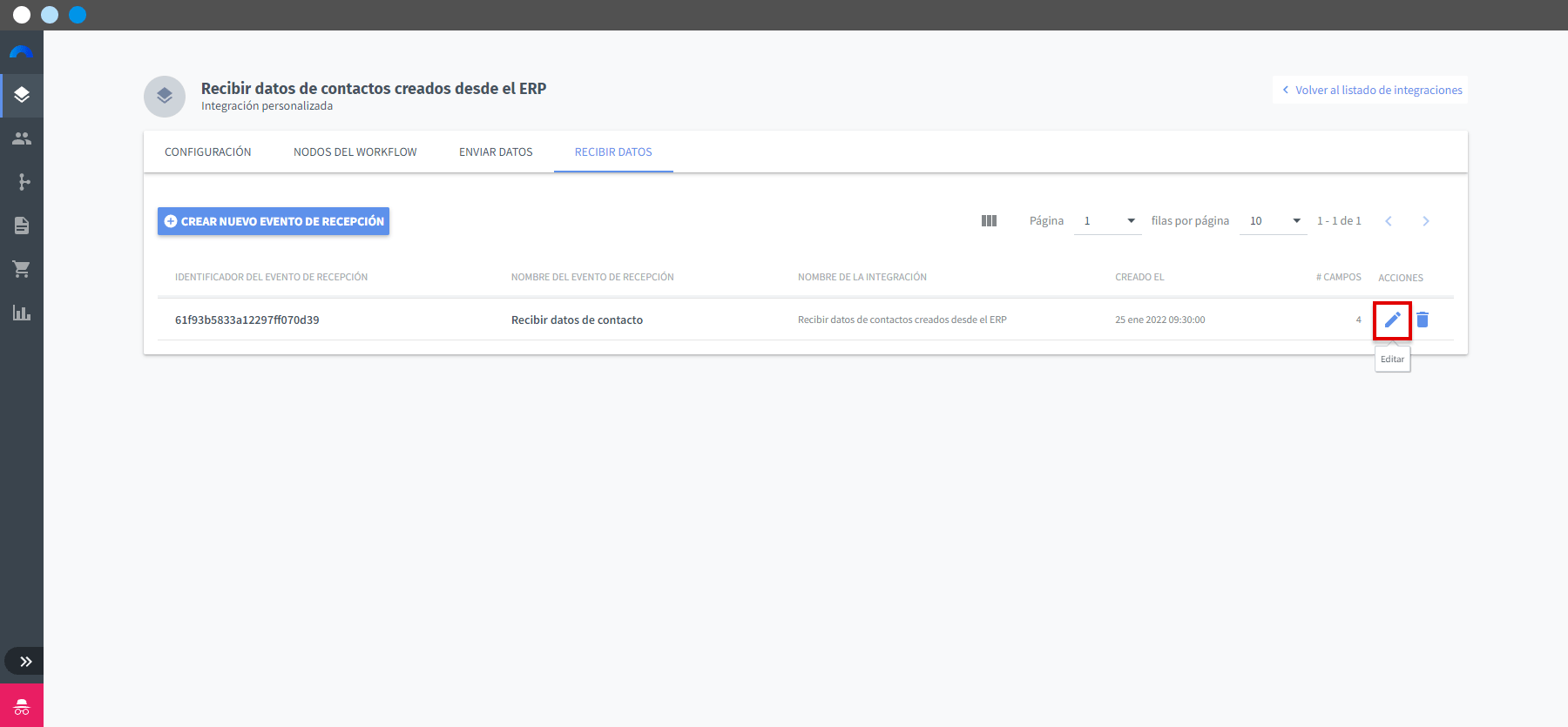 Integración personalizada para recibir datos desde sistemas externos ...