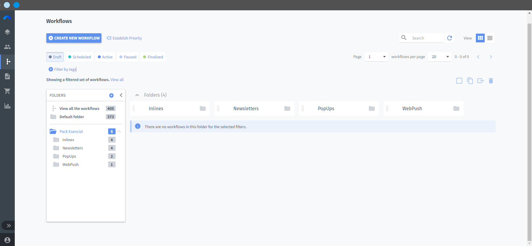 Workflow folders – Help Center